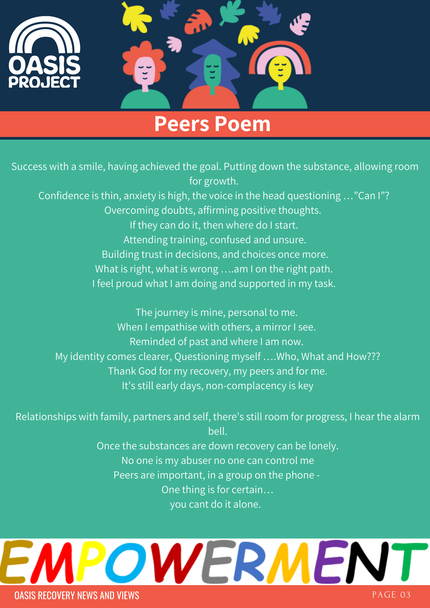 Oasis Recovery News and Views - Oasis Project