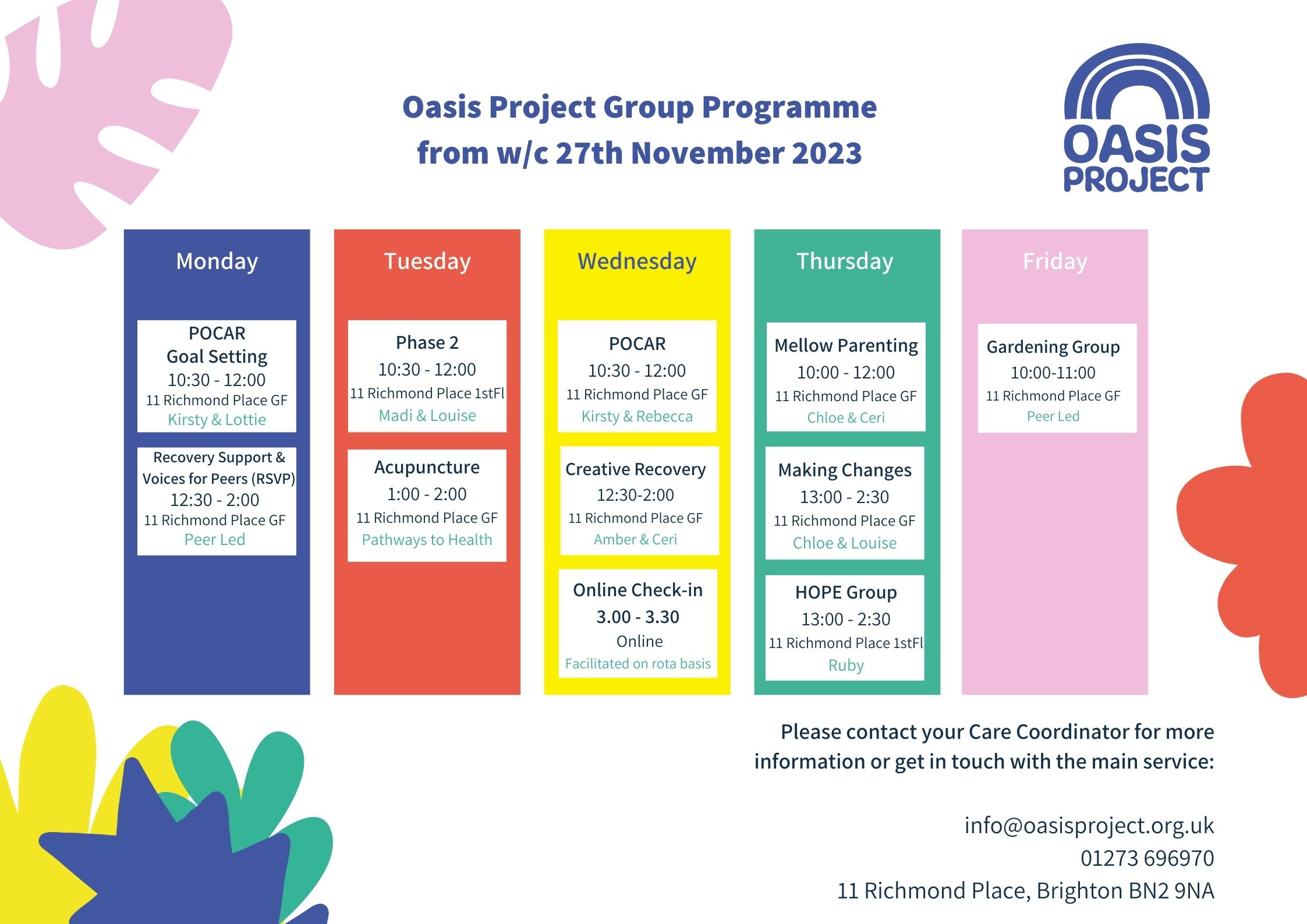 Oasis Project - We give hope to people affected by drugs & alcohol.